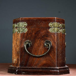China's Antique Natural Rosewood Inlaid Mandarin Duck Pattern Jewelry ...