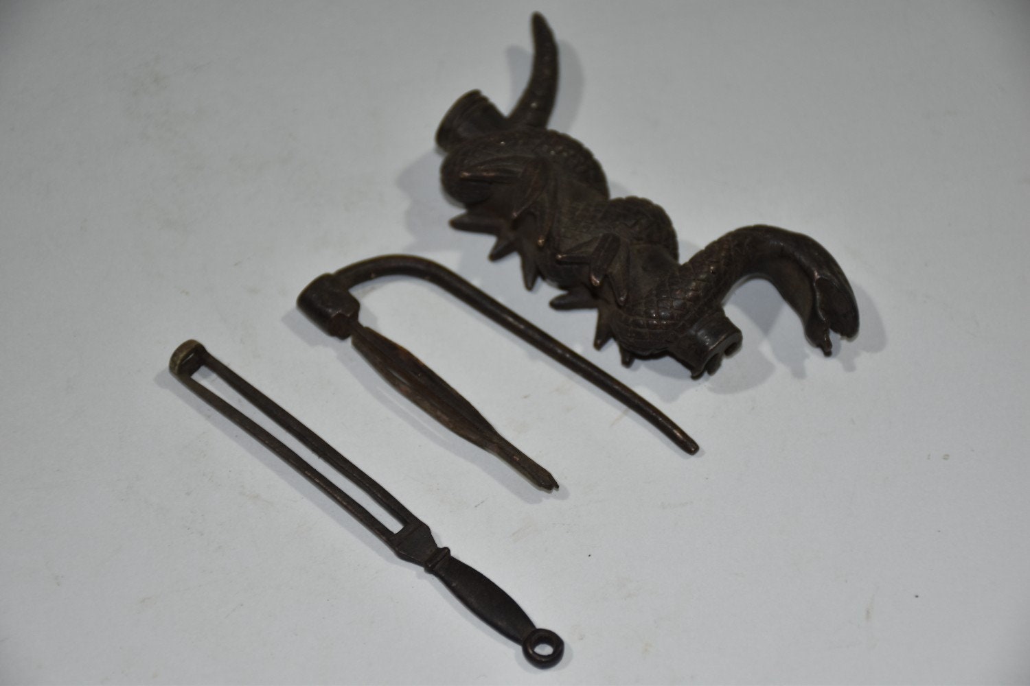 Collectibles Pure Copper Snake Statue Lock, Pure Hand Carved Exquisite ...