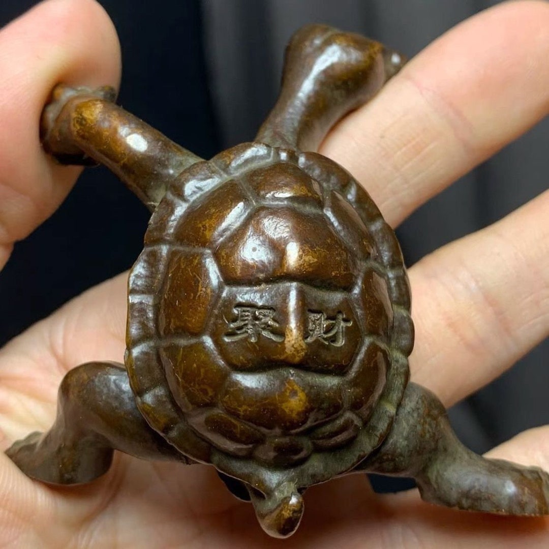 Solid Brass Turtle Statue,town House God Beast,lucky Turtle Statue,home ...