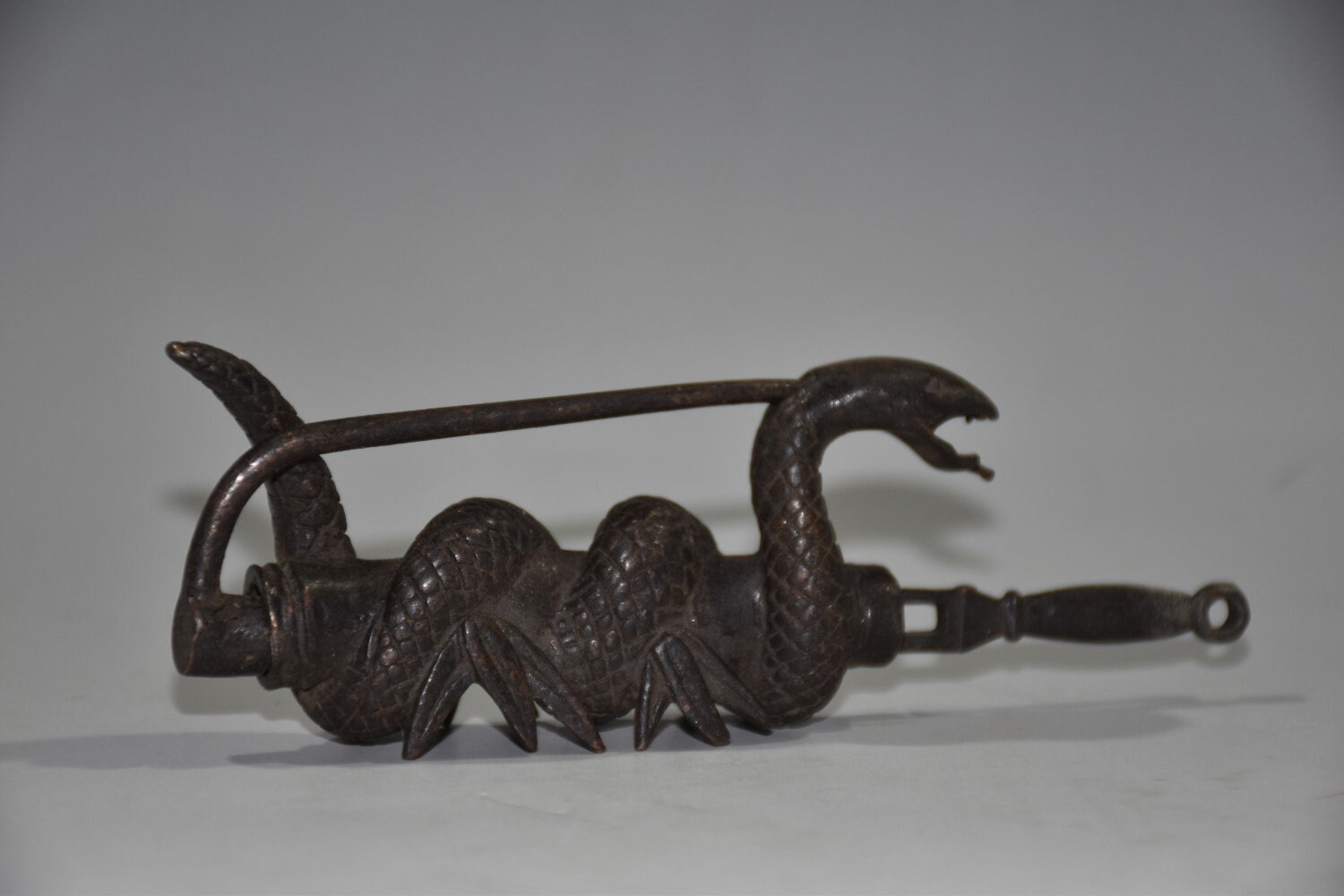 Collectibles Pure Copper Snake Statue Lock, Pure Hand Carved Exquisite ...