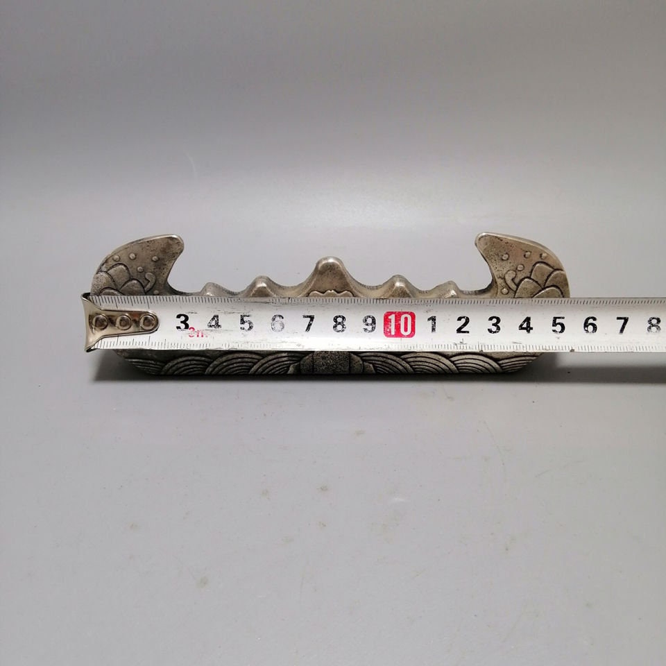 Chinese Antique White Copper Dragon Pattern Pen Holde Hand - Etsy