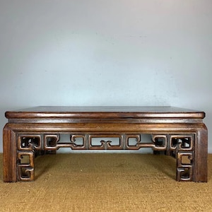 Chinese Pure Hand-carved Natural Rosewood Exquisite Pattern Tea Table ...