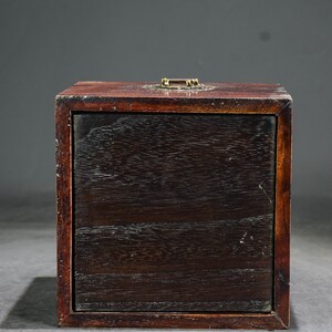 Chinese Antique Handm Carved Natural Rosewood Deer Pattern Jewelry Box ...