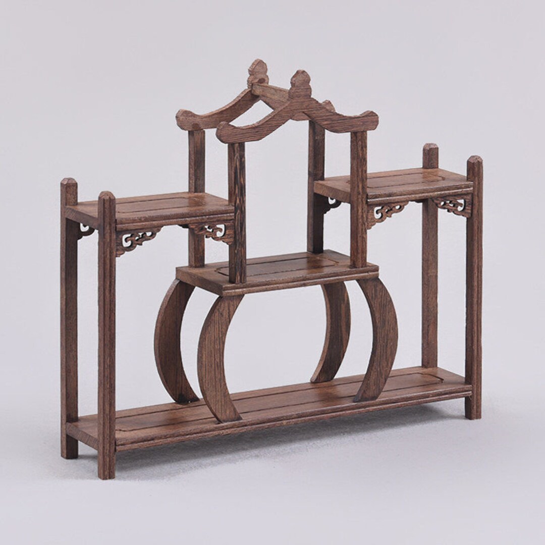 Chinese Antique Natural Chicken Wing Wood Bogu Shelf Display Stand Pure ...