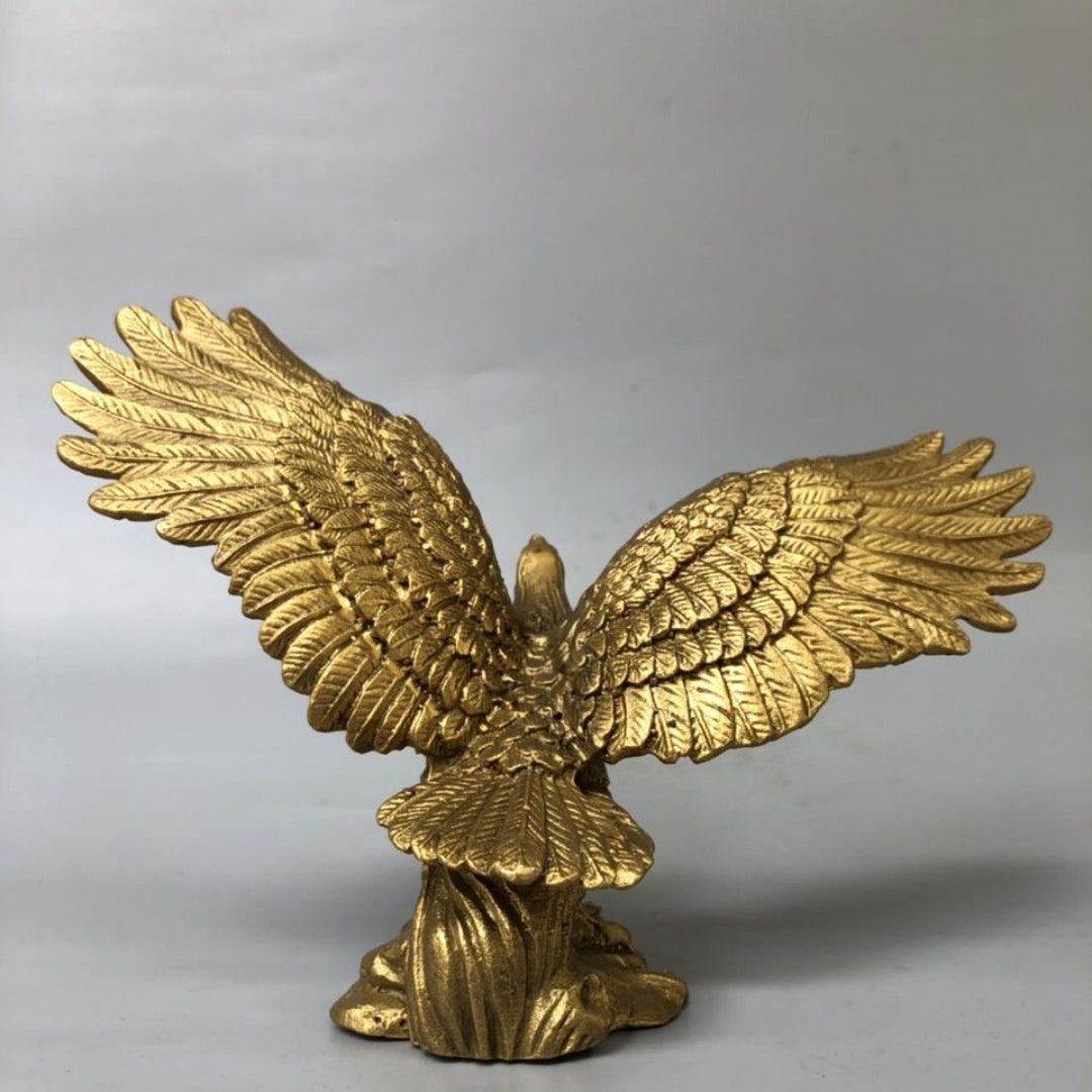 Chinese Antique Pure Copper Carving Eagle Statue Home Decoration,gift ...