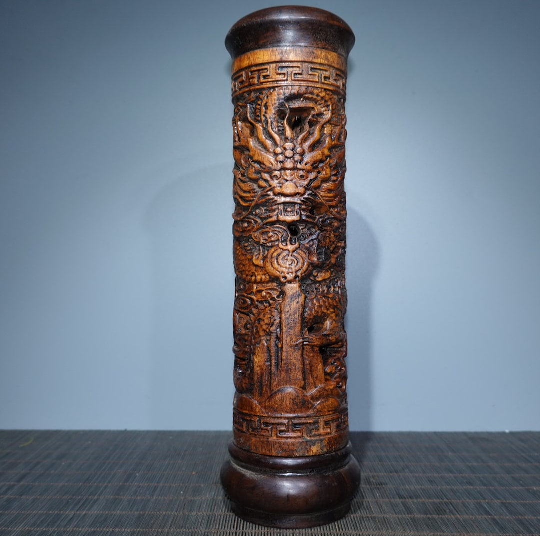 Chinese Antique Pure Hand-carved Boxwood Incense Tube is Worth ...