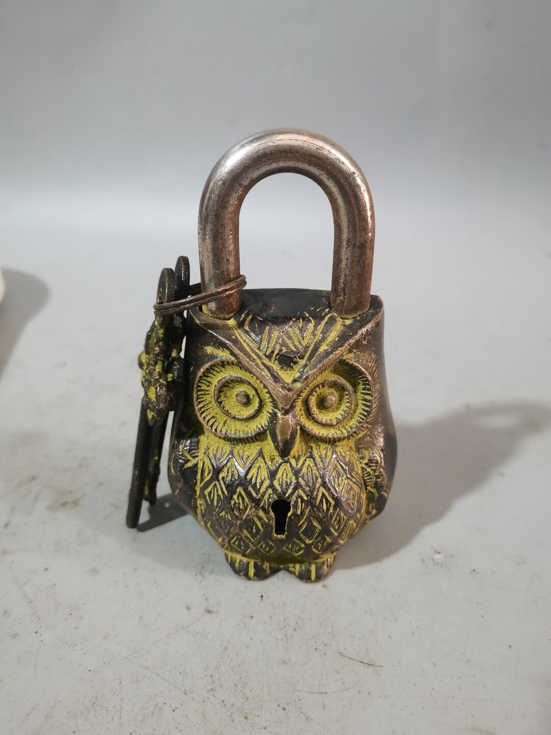 Chinese Hand Carved Pure Copper Owl Statue Locks,door Locks,cabinet ...