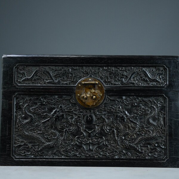 Antique Chinese Dragon Box - Etsy