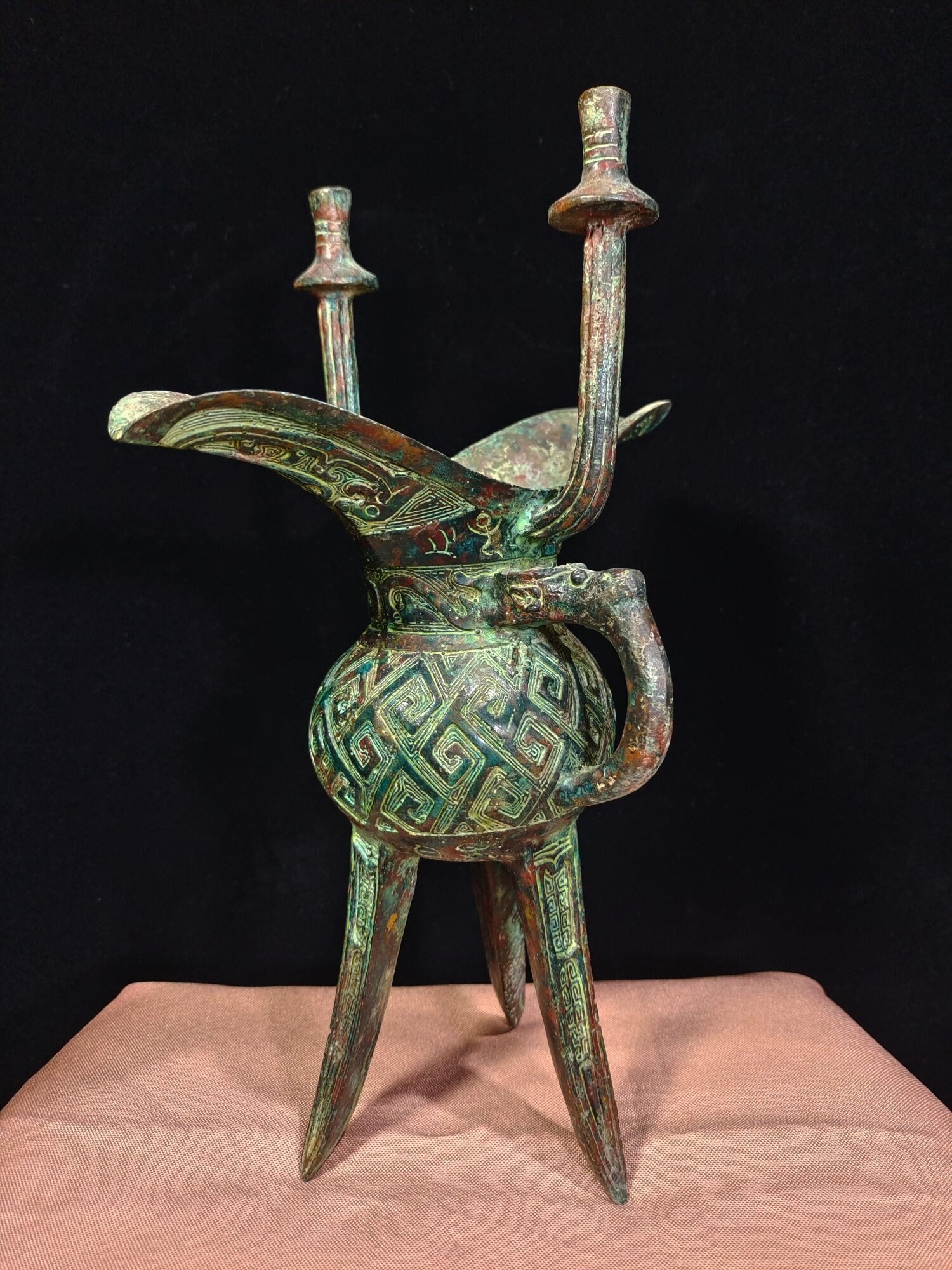 Chinese Statue Pure Hand-carved Han Dynasty Bronze Statue With ...
