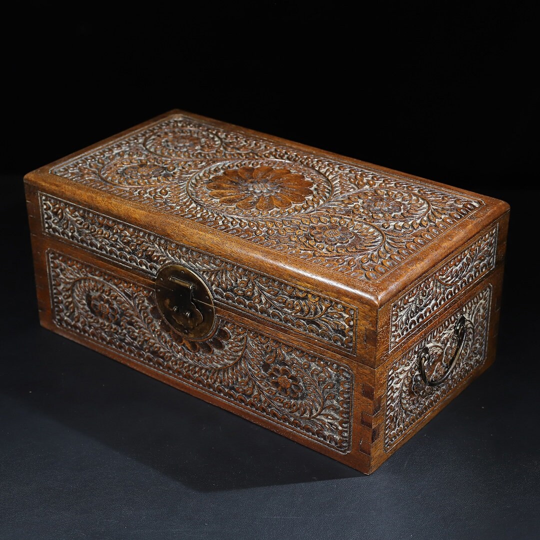 Chinese Antique Pure Hand Carved Exquisite and Unique Natural Rosewood ...