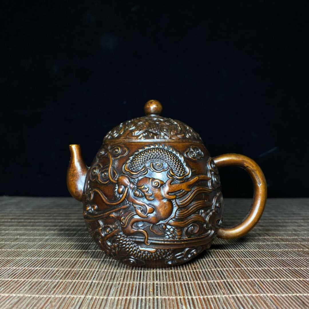 Collect Exquisite and Unique Pure Hand-carved Pure Copper Relief Dragon ...