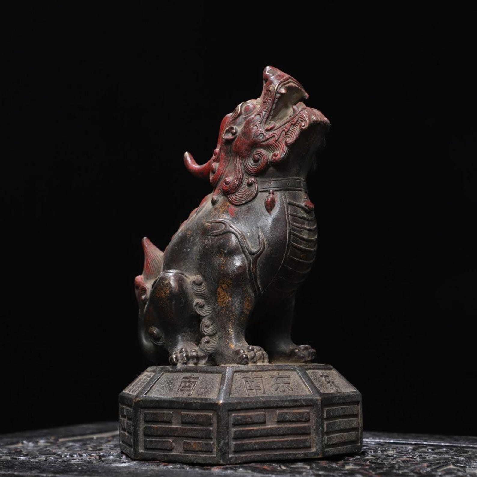 Chinese Hand Carved Exquisite and Unique Pure Copper Bronze Exquisite ...
