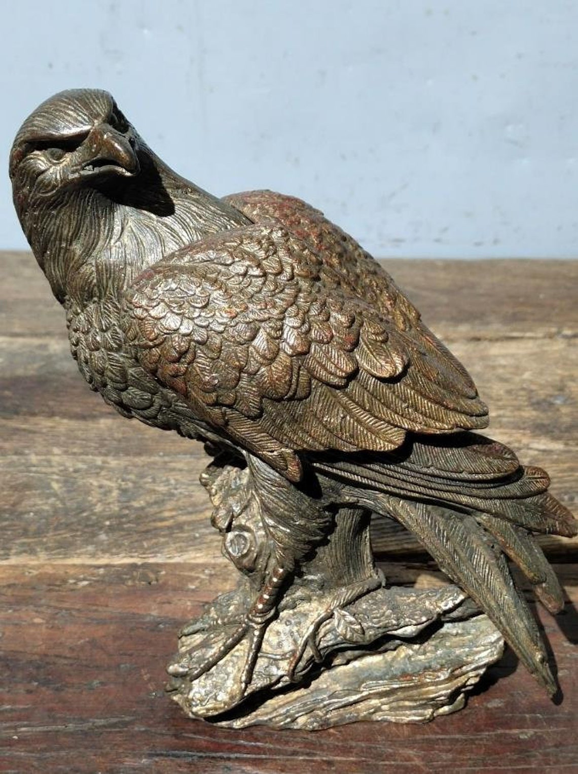 Chinese Antique Handcrafted Exquisite and Unique Pure Copper Eagle ...