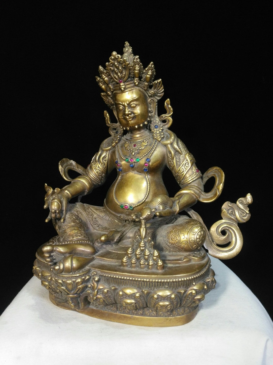 Chinese Antiques Exquisite and Rare Hand Carved Pure Copper Inlaid With ...
