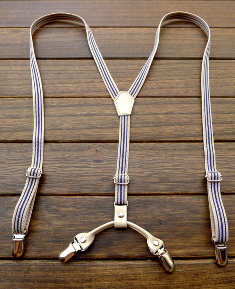 Canvas Leather Suspenders 1.6cm Width Retro Wedding Suspender - Etsy
