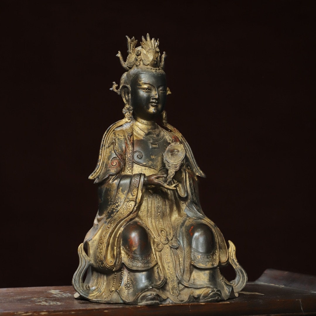 Chinese Antique Collect Exquisite and Rare Hand Carved Pure Copper ...
