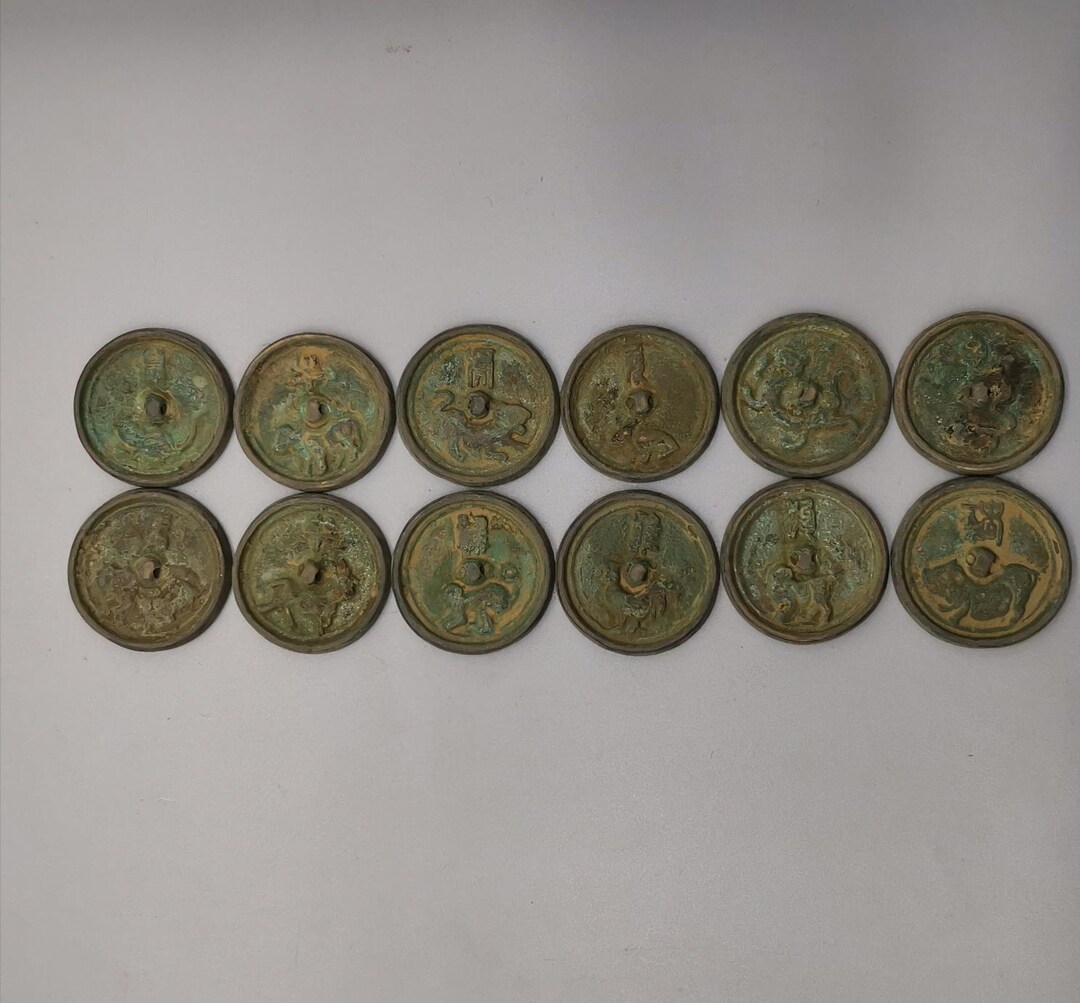 A Set of Exquisitely Carved and Rare Chinese Antique Bronze Statues of ...