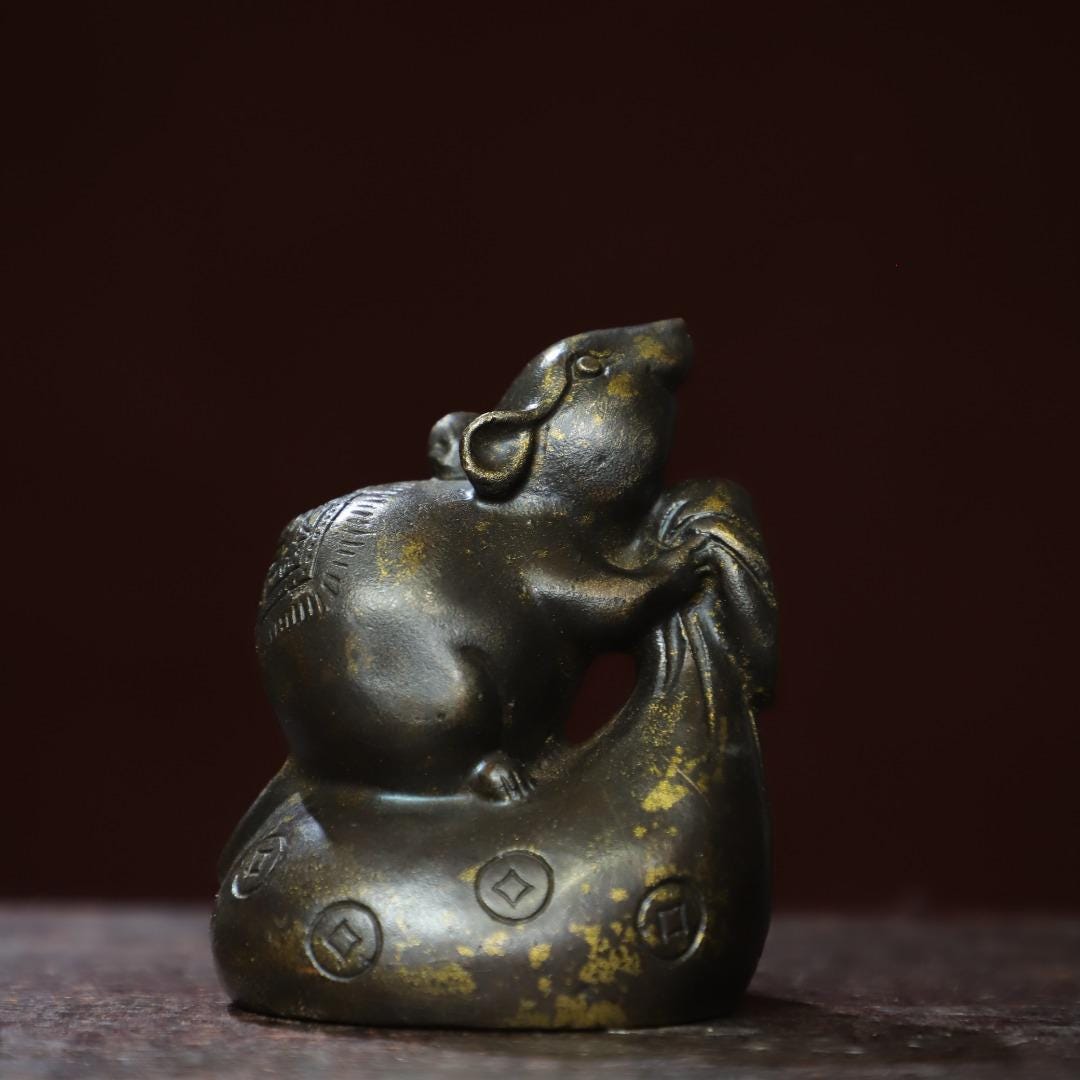 Chinese Antique Pure Copper Mouse Statues,hand Carved,exquisite and ...