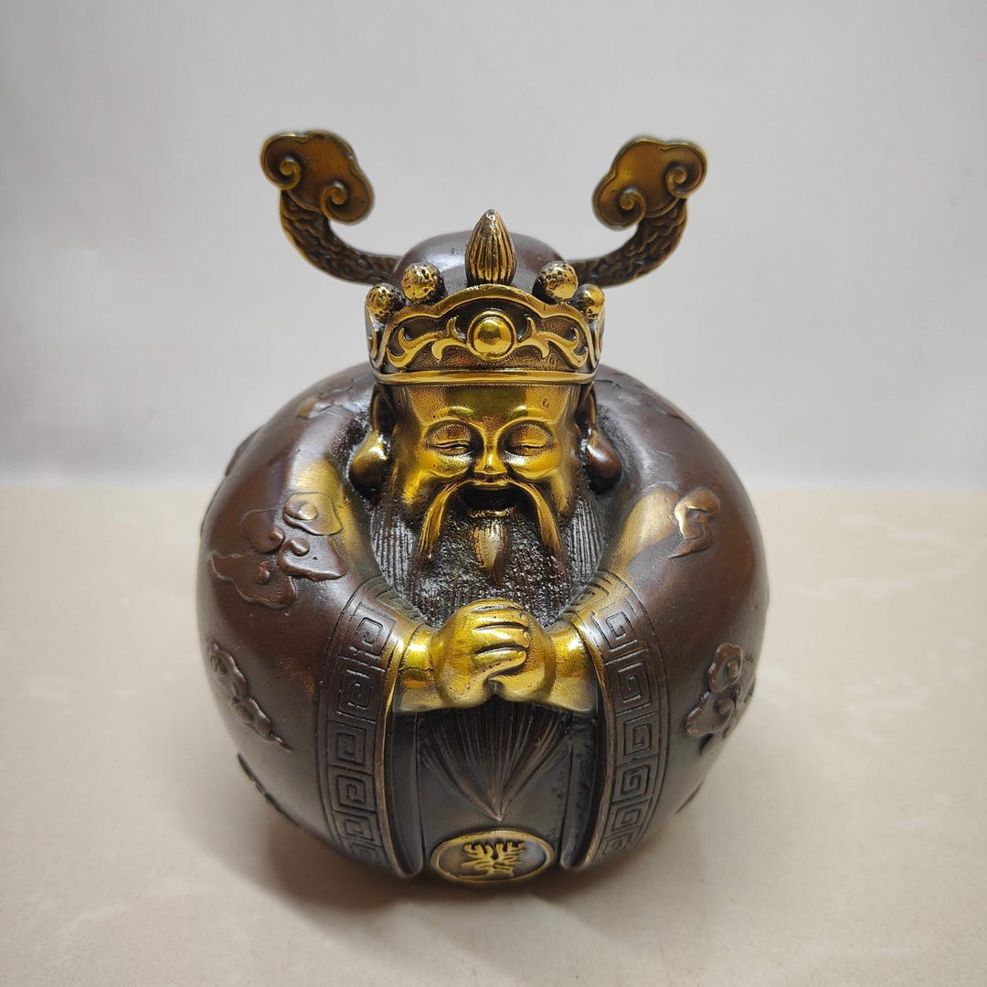 Collect Exquisite and Rare Pure Copper God of Wealth Buddha Statue ...
