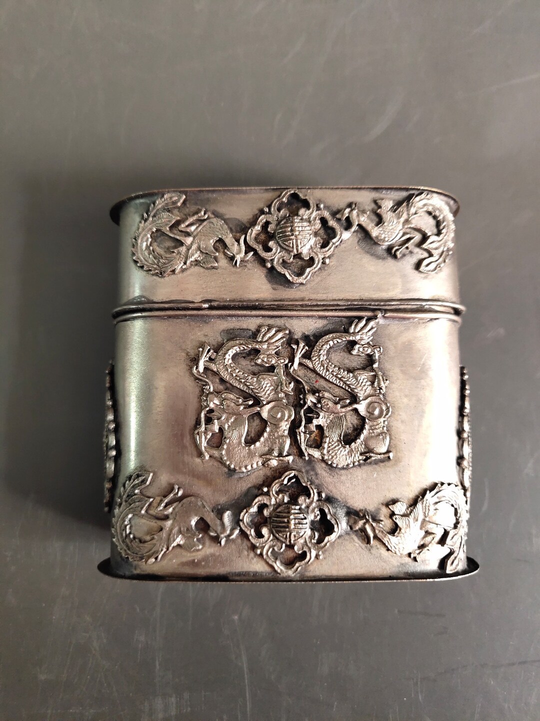 Hand-carved Copper Tea Box, Dragon and Phoenix Design - Etsy