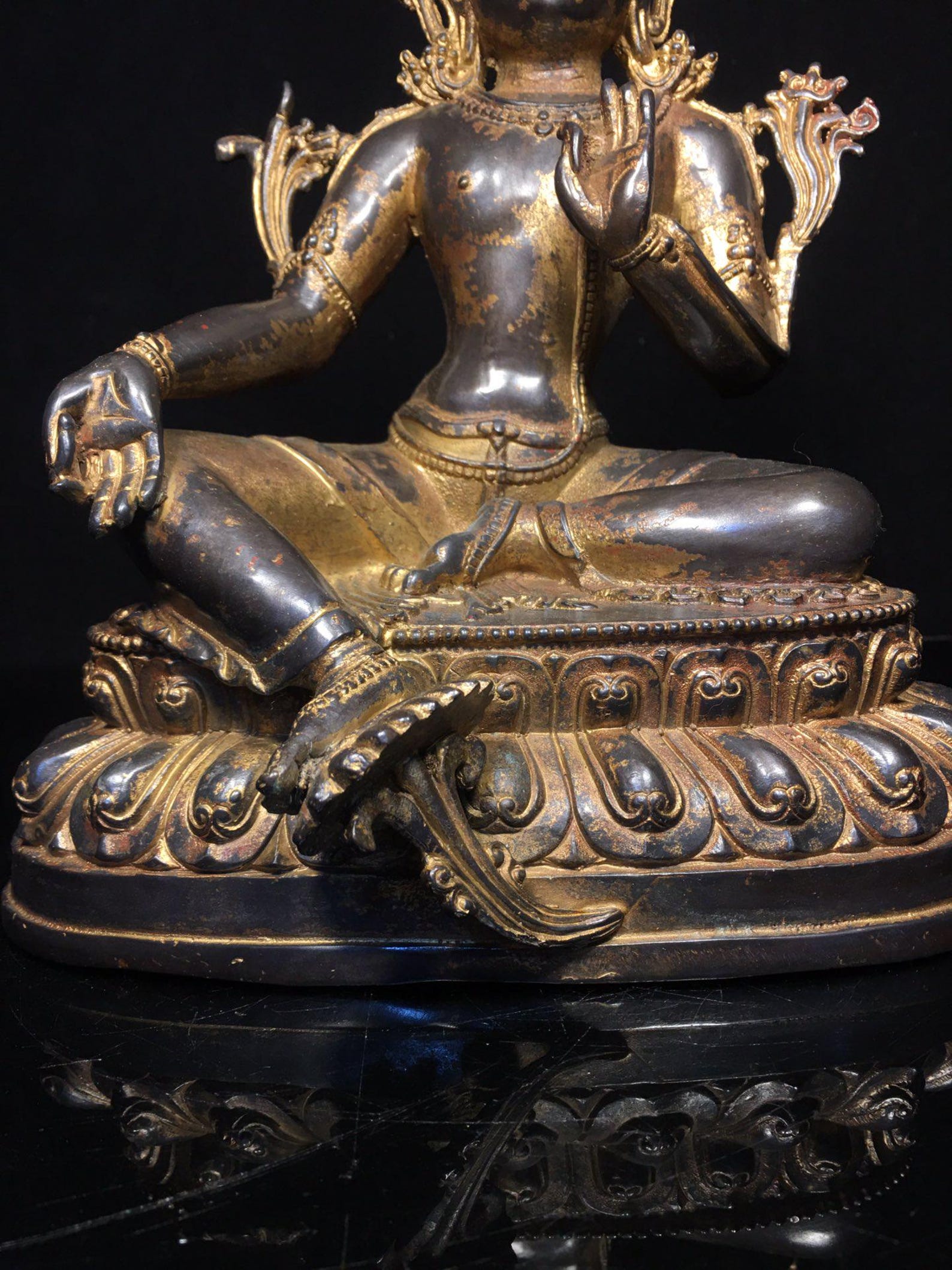 Chinese Pure Hand-carved Exquisite and Unique Pure Copper Bronze Statue ...