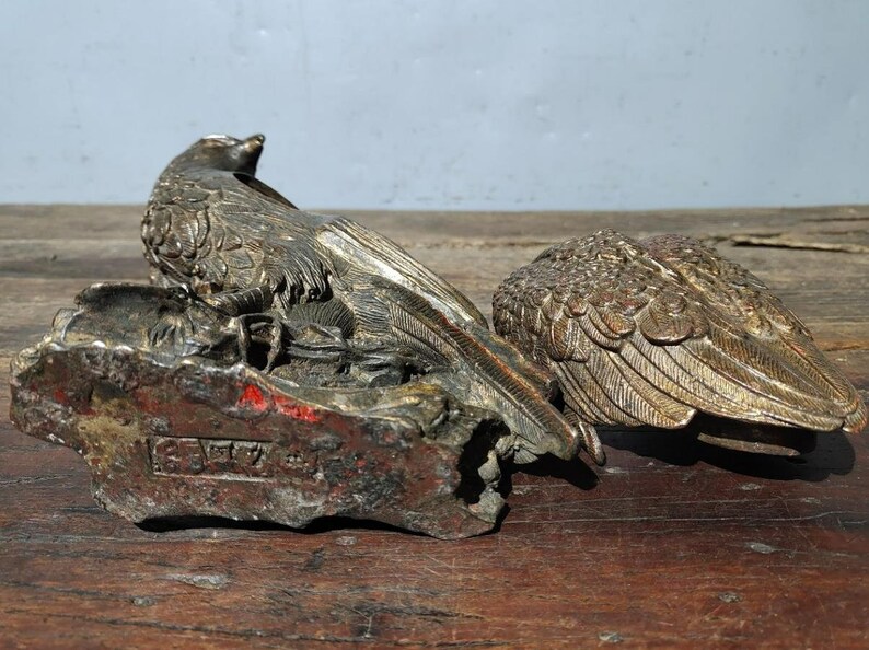 Chinese Antique Handcrafted Exquisite and Unique Pure Copper Eagle ...