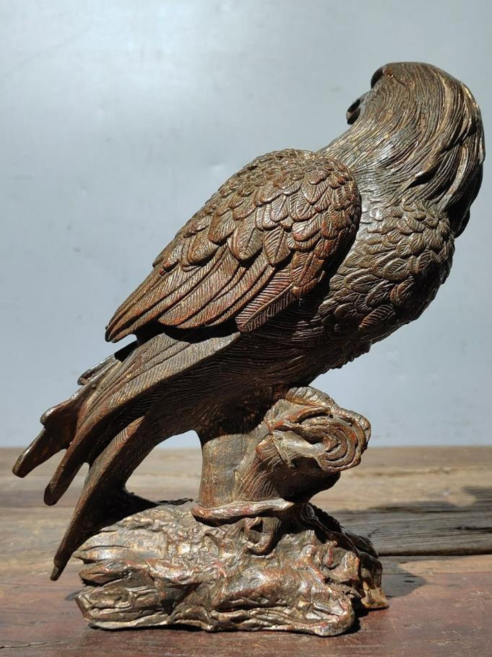 Chinese Antique Handcrafted Exquisite and Unique Pure Copper Eagle ...