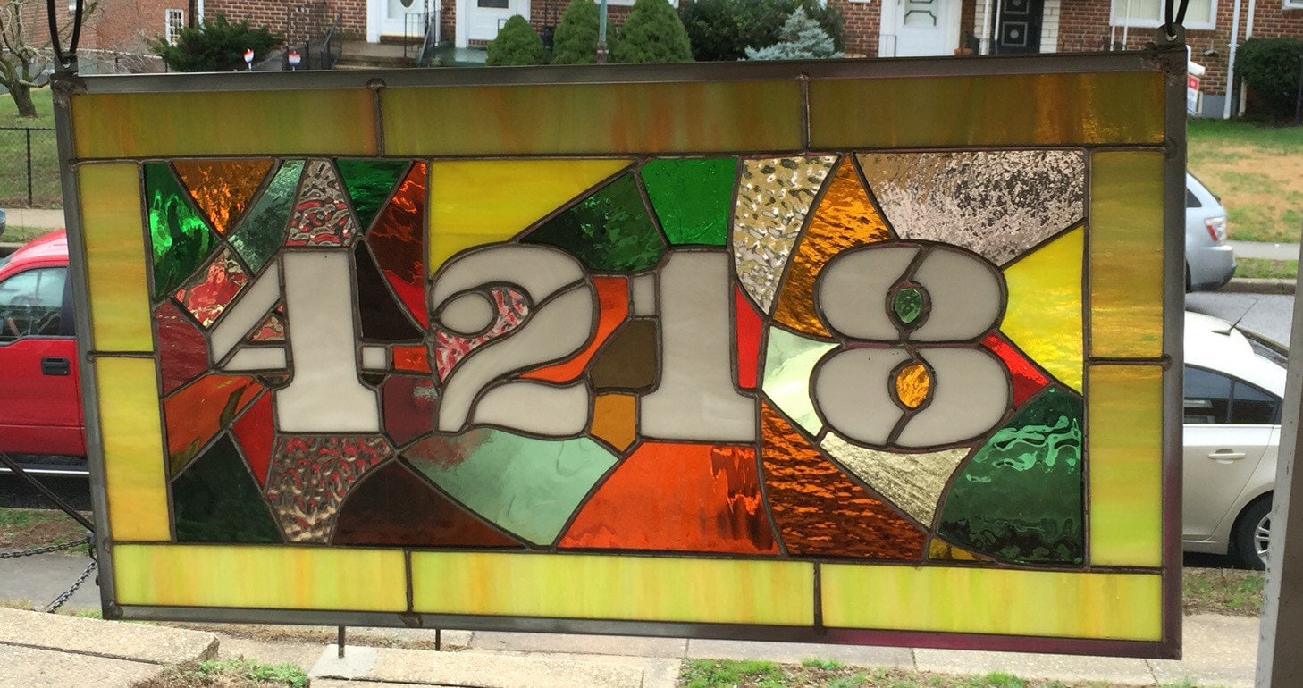 Transom Window House Number - Etsy