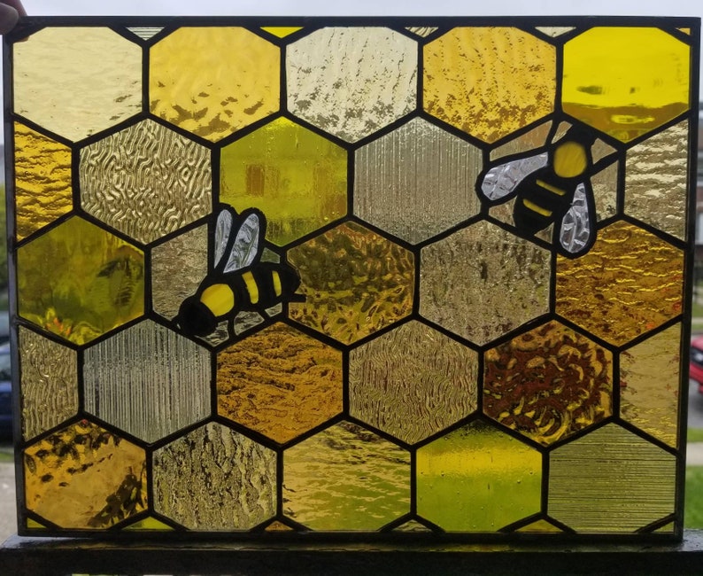 Honeycomb Bee Panel - Etsy