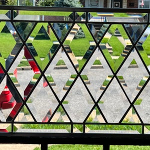 Elegant Beveled Transom Window - Etsy