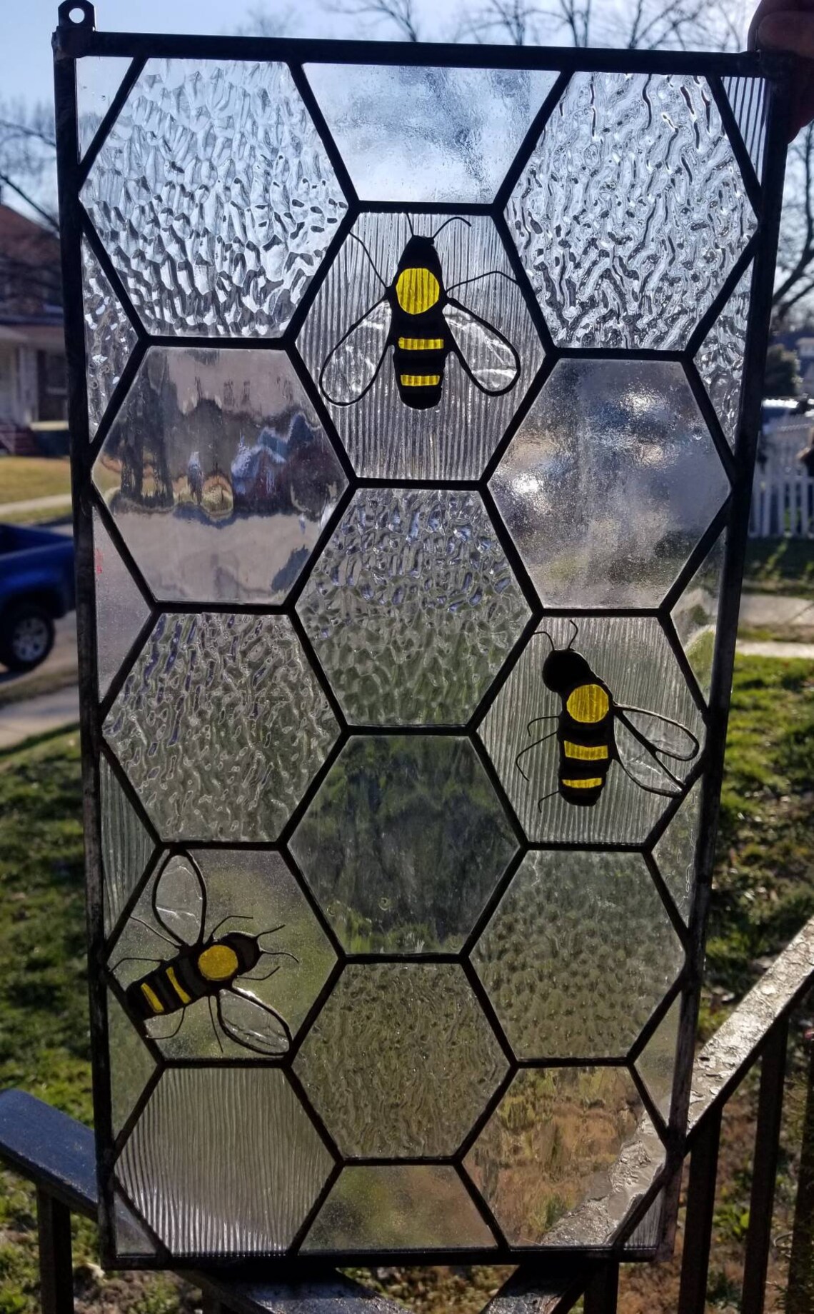 Honeycomb Bee Hanging Panel - Etsy