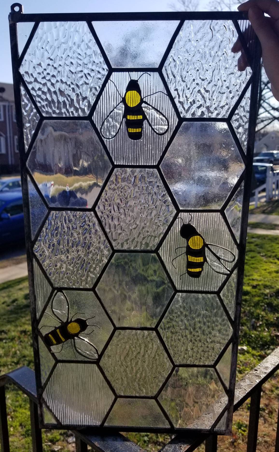 Honeycomb Bee Hanging Panel - Etsy
