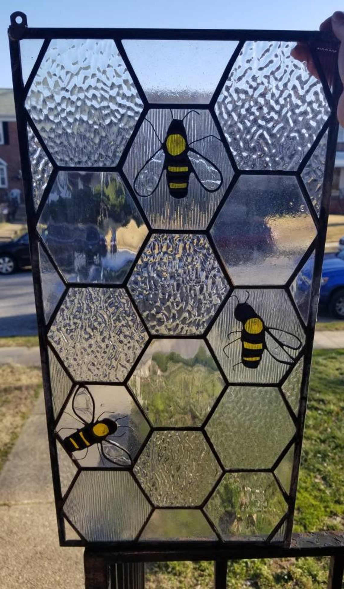 Honeycomb Bee Hanging Panel - Etsy
