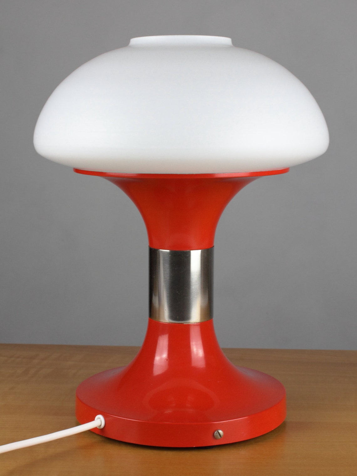 70s Red/orange Table Lamp by Leuchtenbau Leipzig Vintage Desk - Etsy