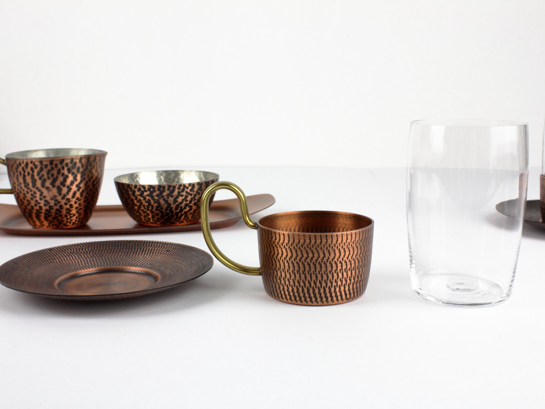 Vintage Copper Tea Set 12 Persons 12 Tea Cups Tea Pot - Etsy