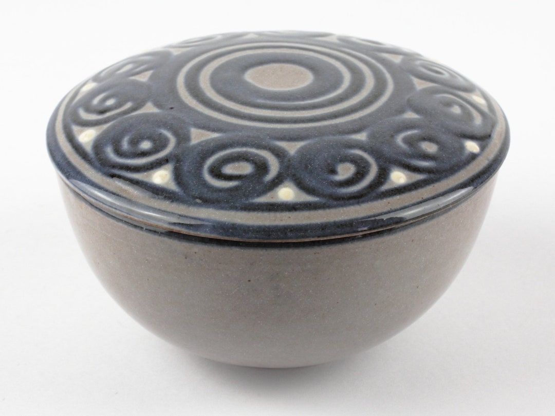 Ceramic Box With Lid, Brown Black Ceramic Box, Studio Ceramic Box, West ...