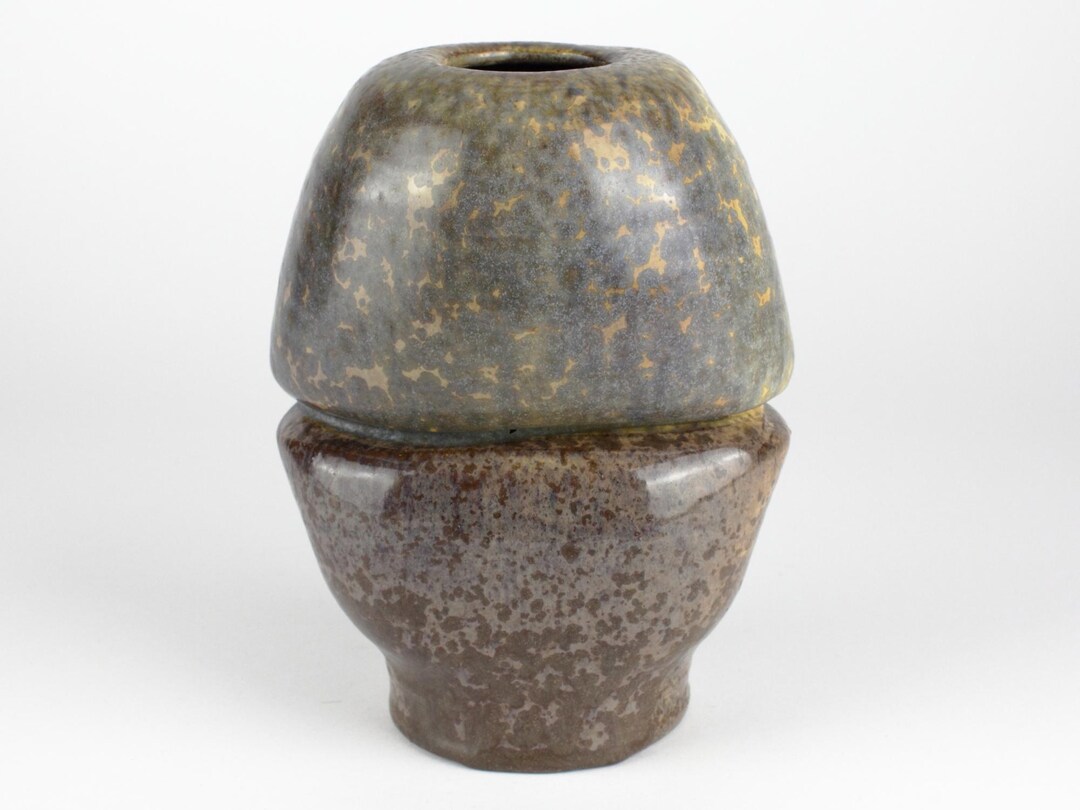 Harro Frey Ceramic Vase, Mcm Art Pottery Crystalline Glaze- West German ...