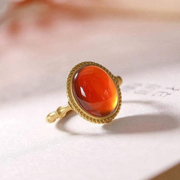 Red Jade Ring - Etsy