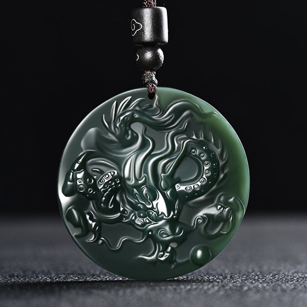 Mens Jade Dragon Necklace - Etsy