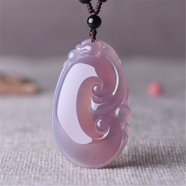 Purple Jade Dragon Necklace - Etsy