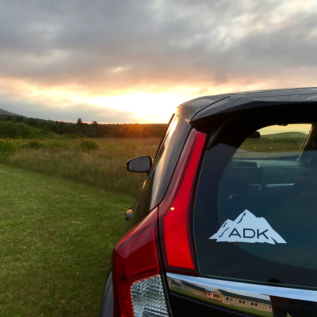 ADK on Mountain Silhouette Decal / Adk Silhouette Decal / Hiking Decal ...