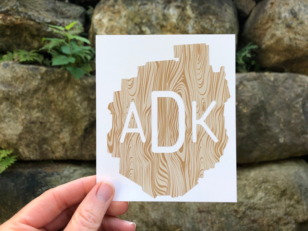 ADK SOLID / Adirondack Silhouette Monogram Vinyl Decal / - Etsy