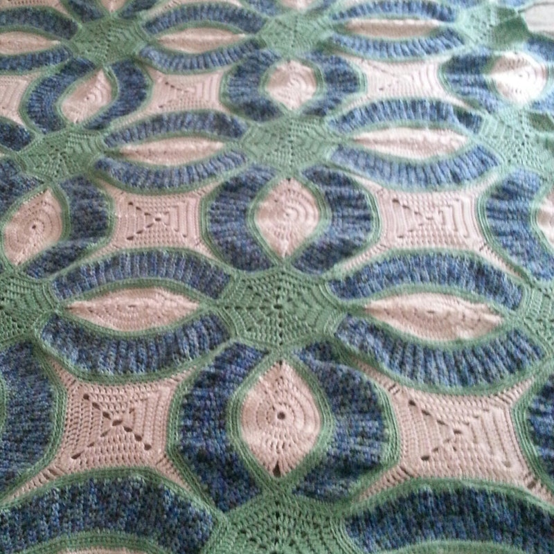 Crochet Double Wedding Ring Blanket - Etsy