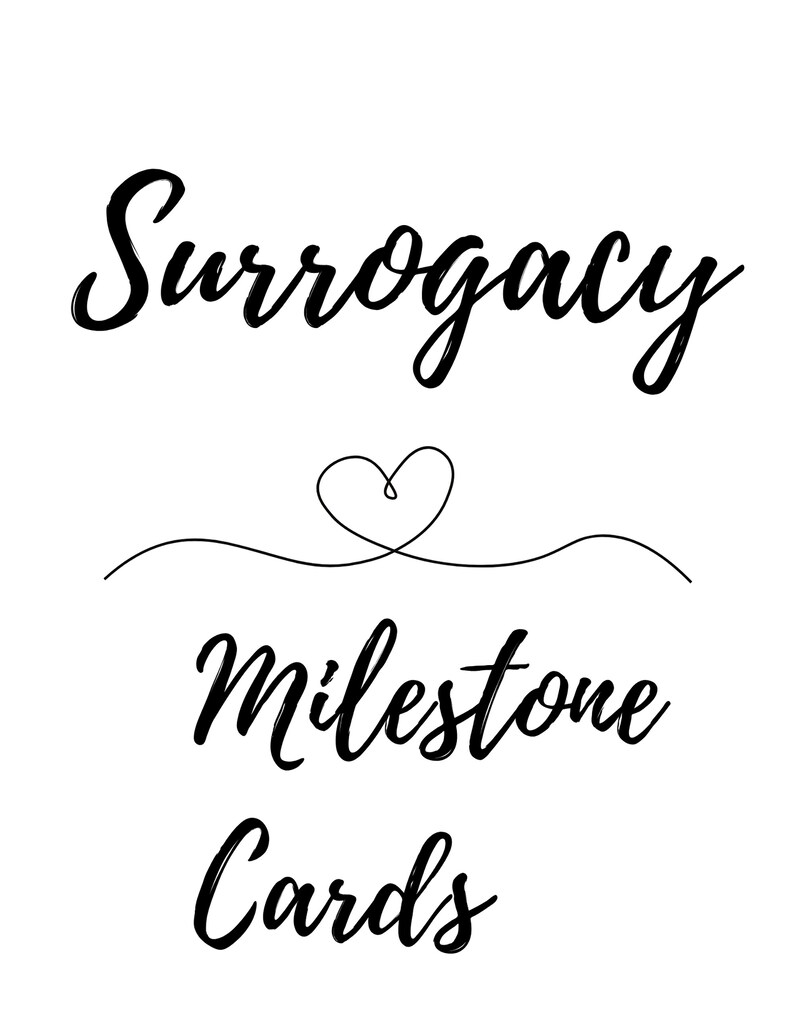 Surrogacy Milestone Cards | Surrogacy Milestone Cards for Surrogates ...
