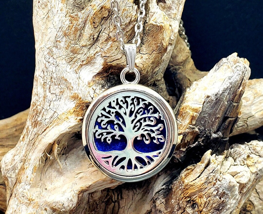 Tree of Life Diffuser Necklace Stainless Steel - Etsy