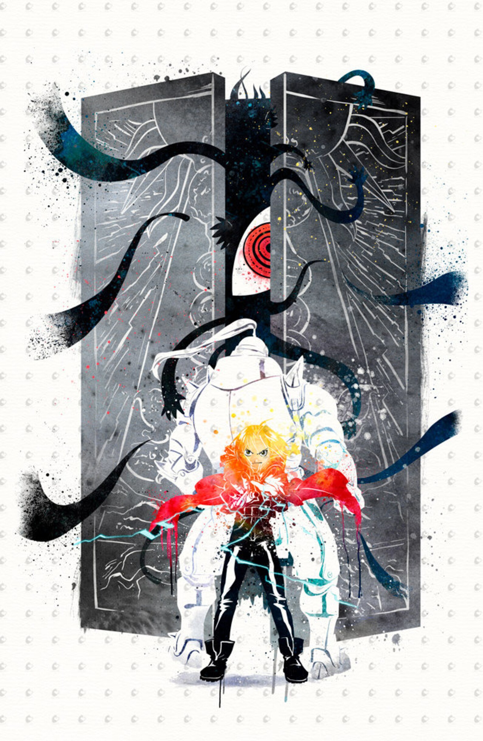 Gate of Truth Watercolor Art Poster Anime Fanart Watercolor - Etsy