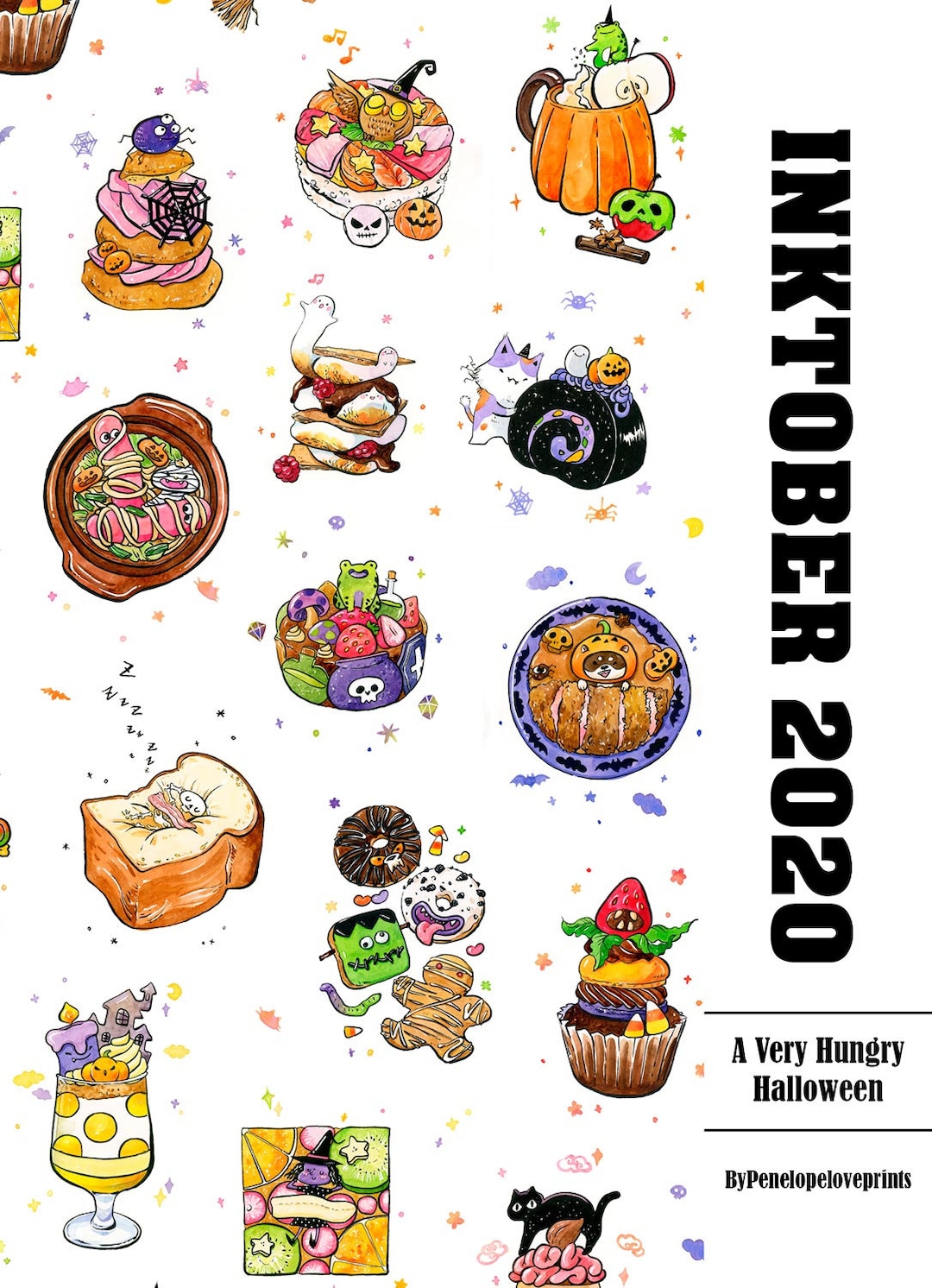 Digital Download - Inktober 2020 Zine, A Very Hungry Halloween PDF - Etsy