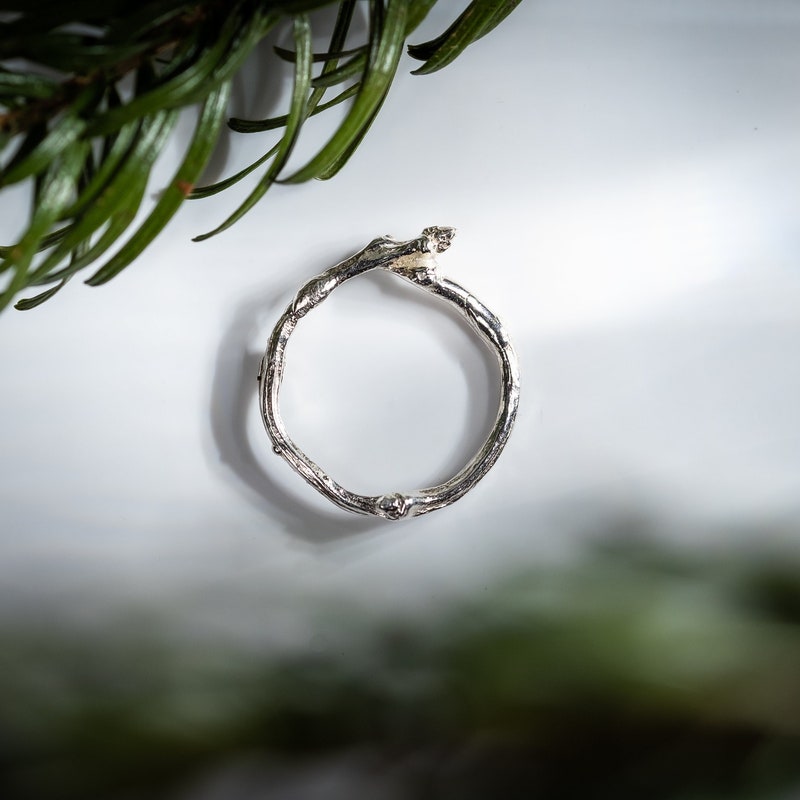 Silver Twig Ring - Etsy