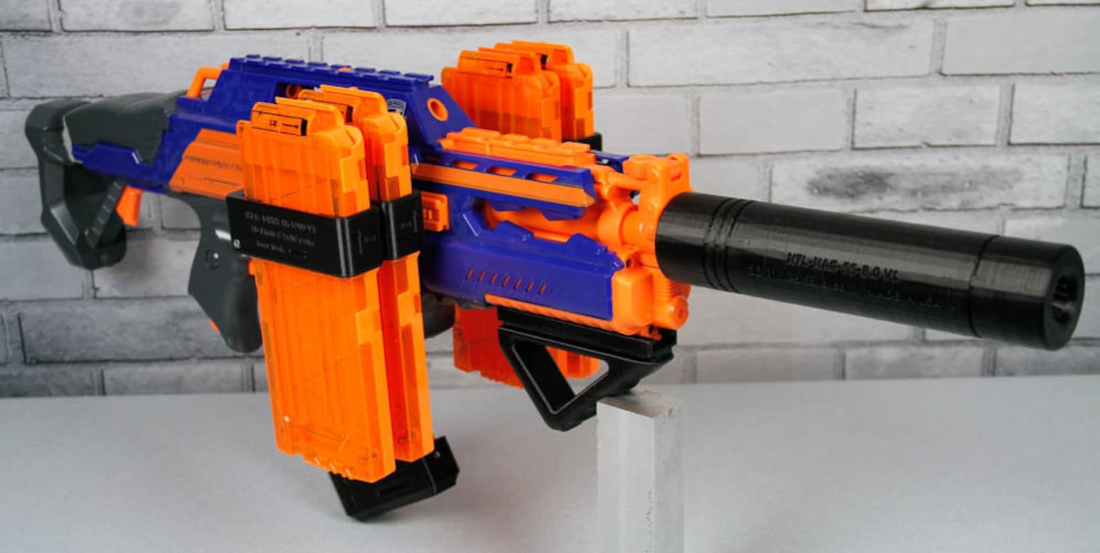 3D Printed Solid Nerf Magazine Clip Mount cam Lock Design | Etsy