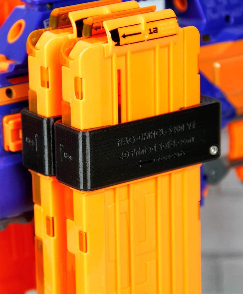 3D Printed Solid Nerf Magazine Clip Mount cam Lock Design | Etsy